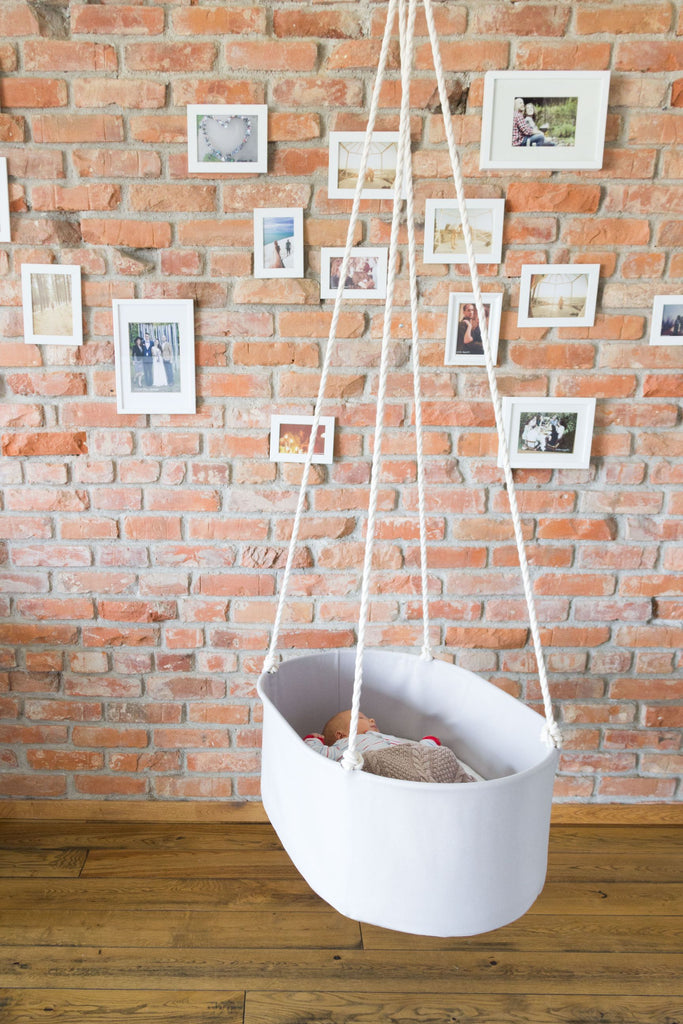 Hanging Baby Cradle | Light Grey - Swingy Nest